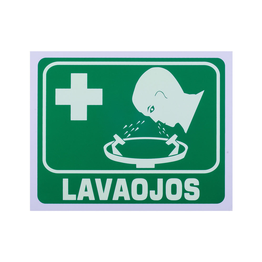 Señalamiento Fotoluminiscente de Lavaojos 20X25 – Safety Mart Mx